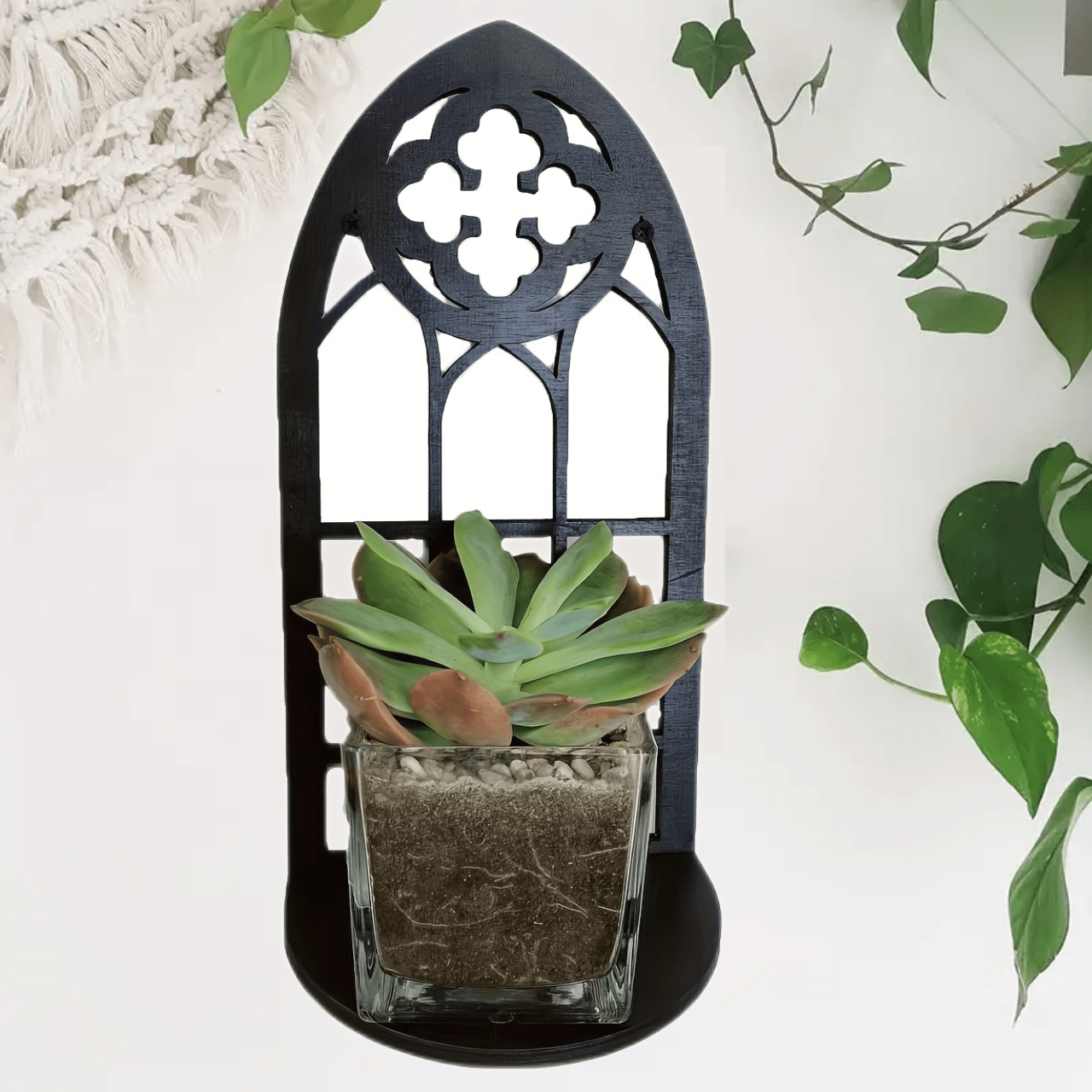 Vintage Gothic Church Window Wooden Corner Shelf Wall - Temu United Kingdom