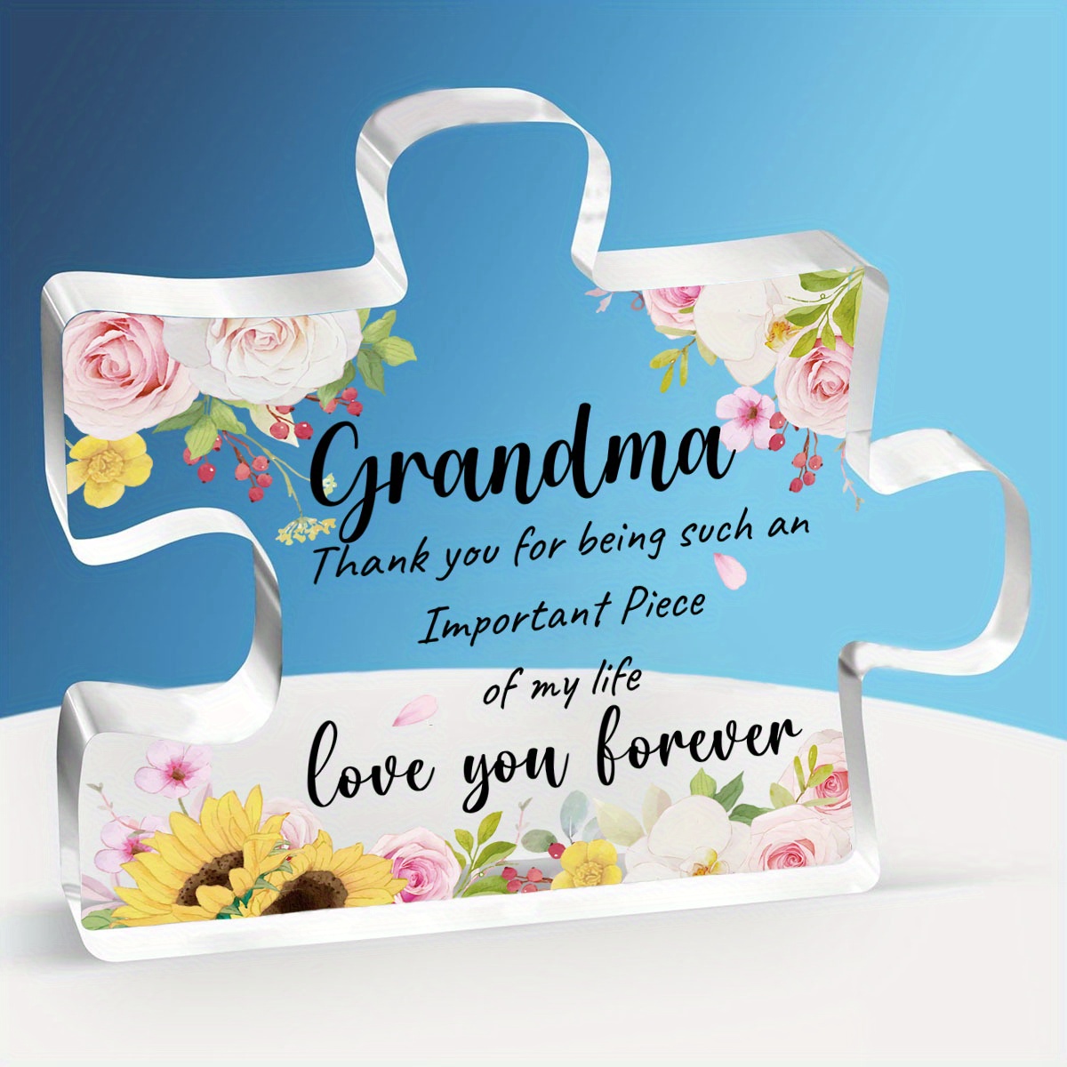 Grandma Appreciation Acrylic Puzzle Piece Plaque - Temu Australia