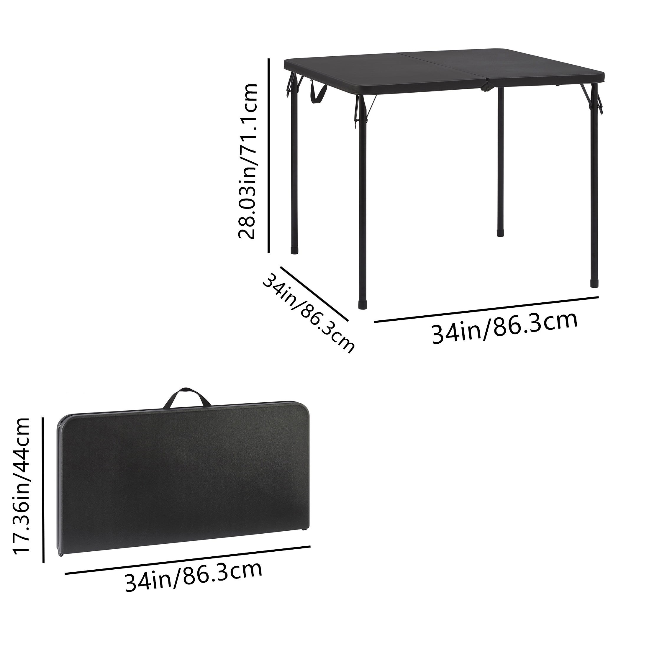 Modern Iron Folding Table For 4-8 People, Portable Foldable Square ...
