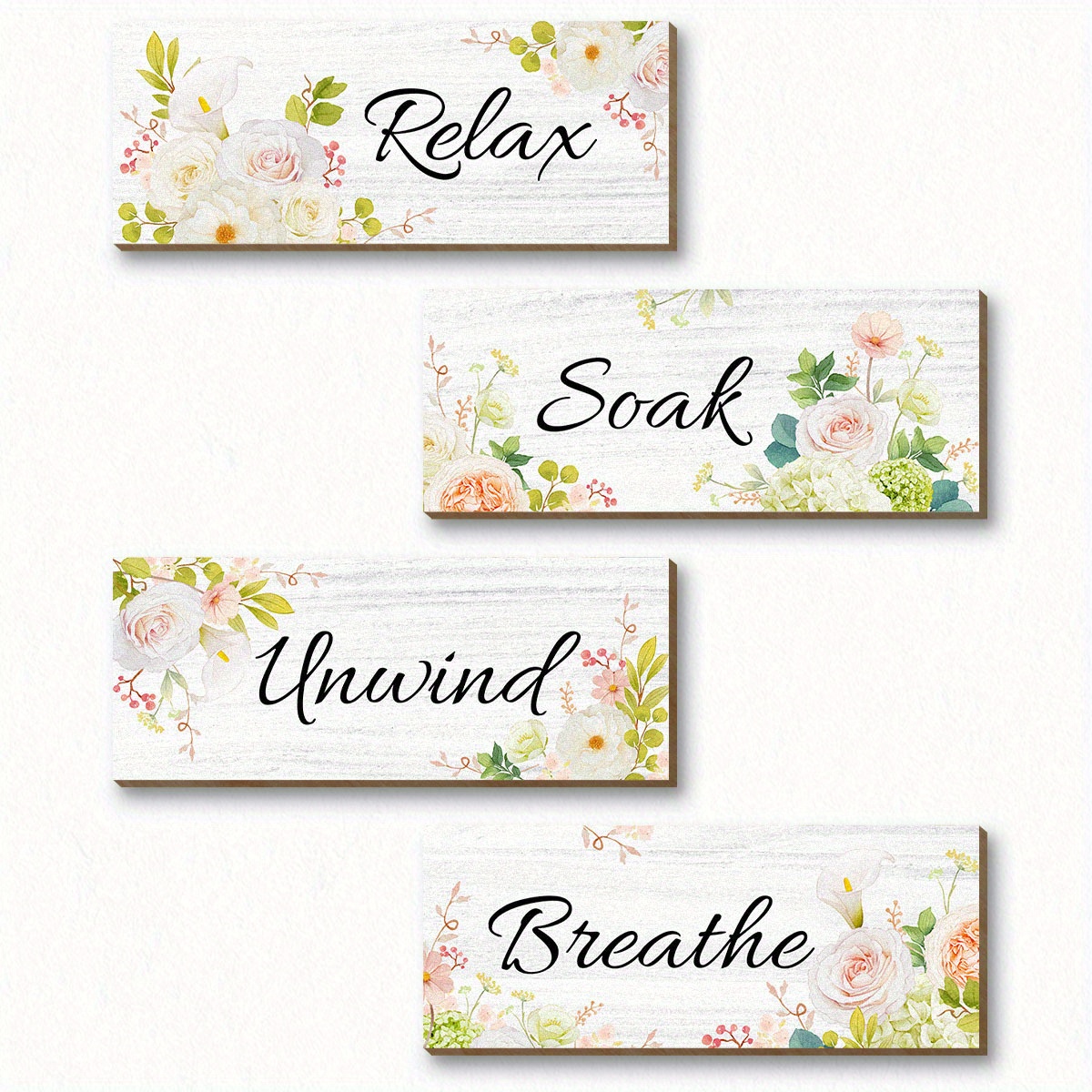 Rustic Farmhouse Bathroom Decor Set Relax Soak Breathe - Temu Netherlands