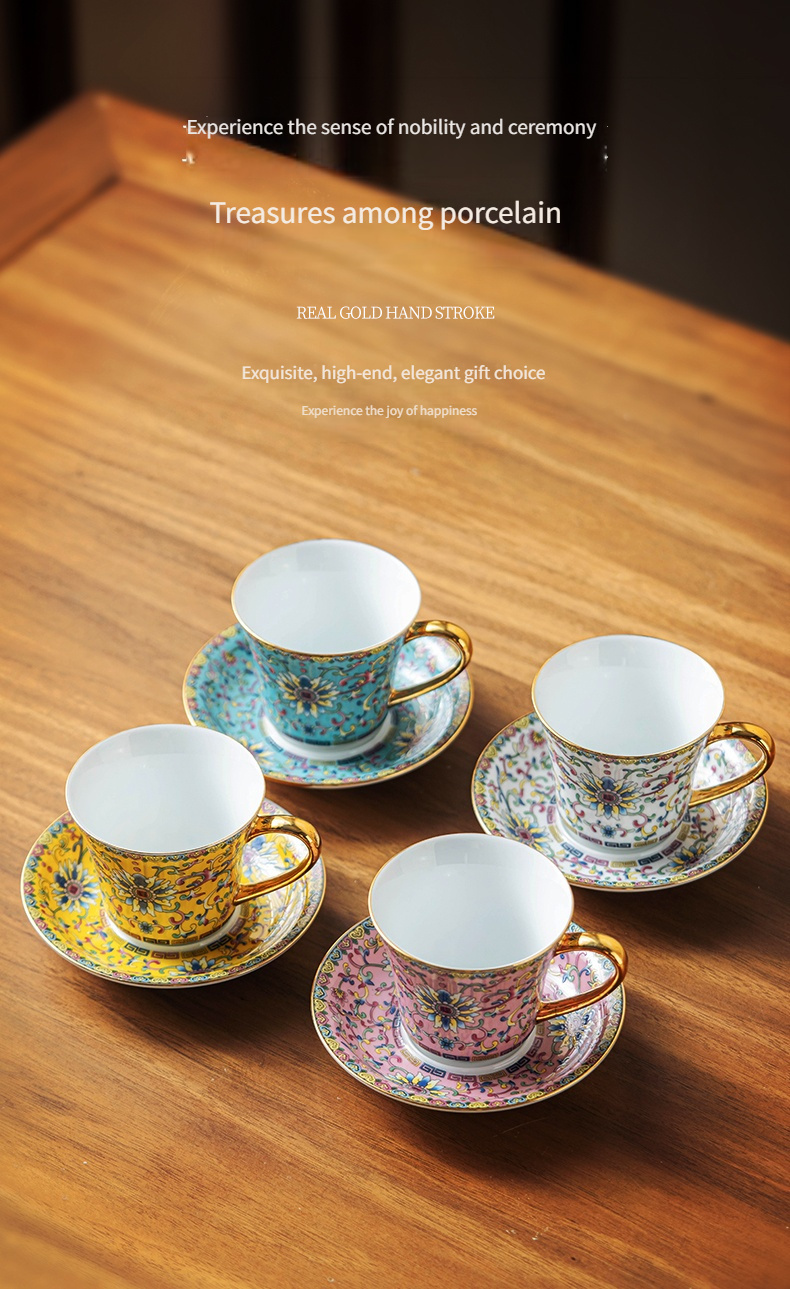 Chinese Antique Style Teacup Saucer Cup - Temu Australia