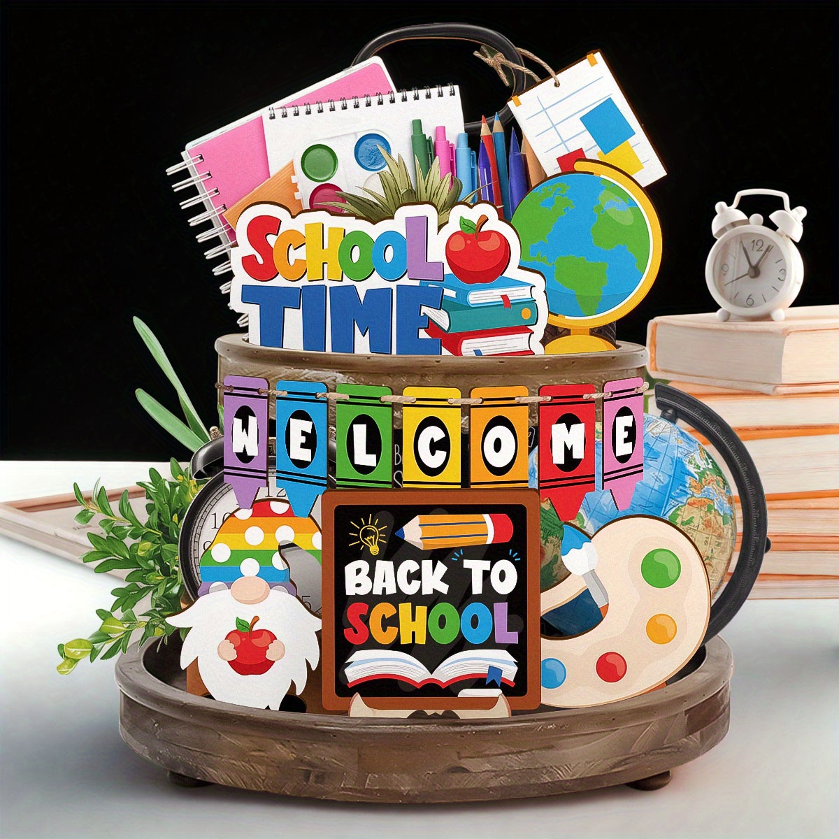 Multipurpose Back To School Wooden Decor Signs - English Language ...
