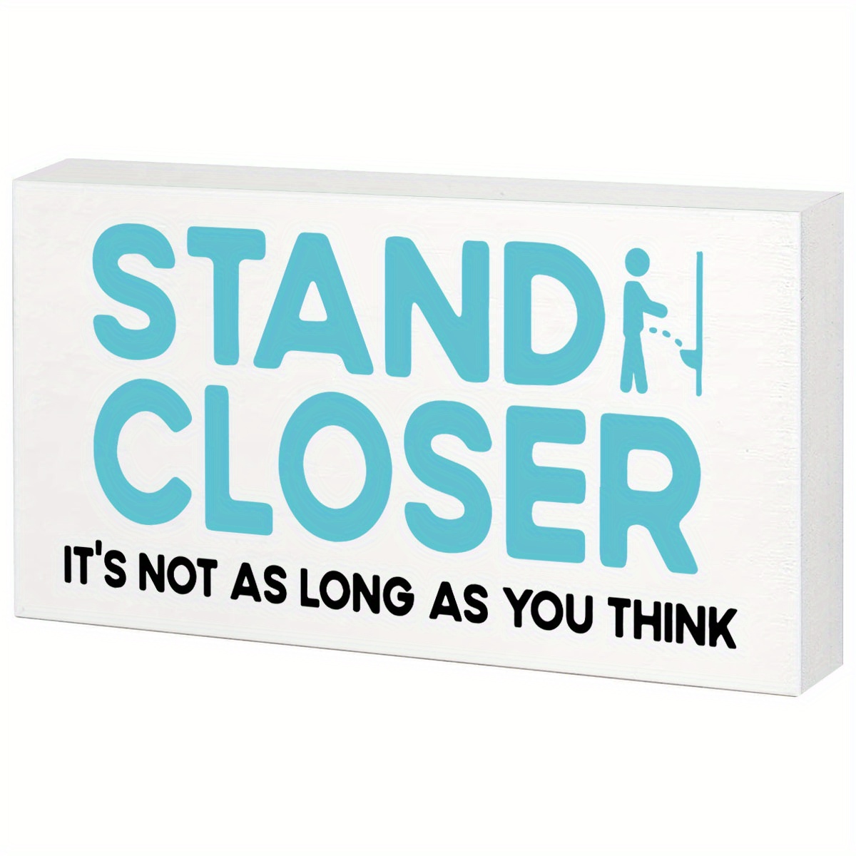 Humorous Bathroom Sign Rustic Wooden Box Plaque - Temu Australia