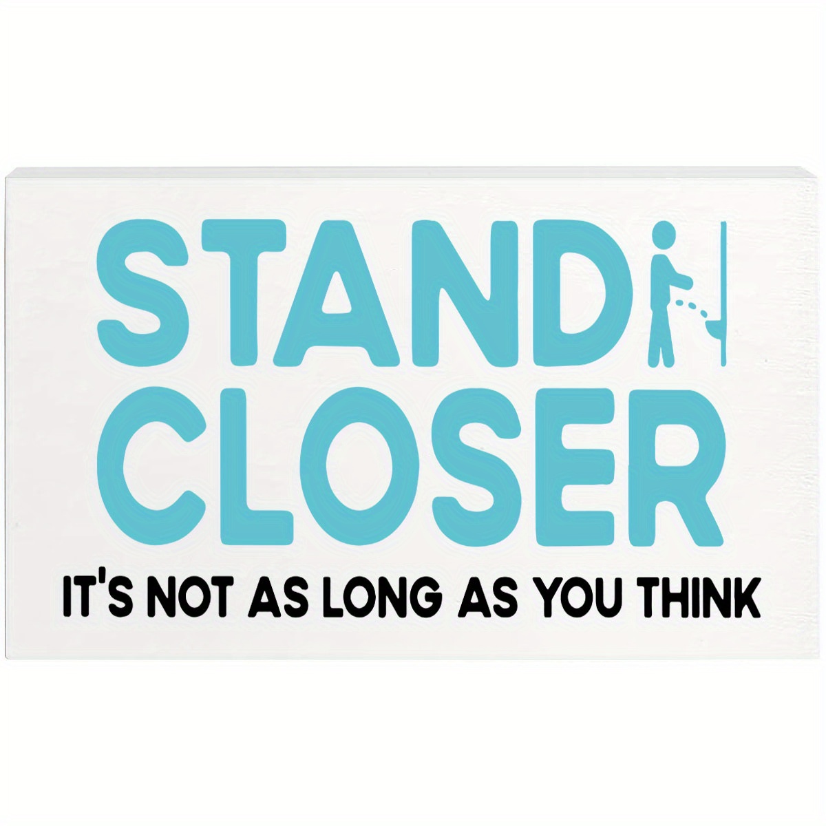 Humorous Bathroom Sign Rustic Wooden Box Plaque - Temu Australia