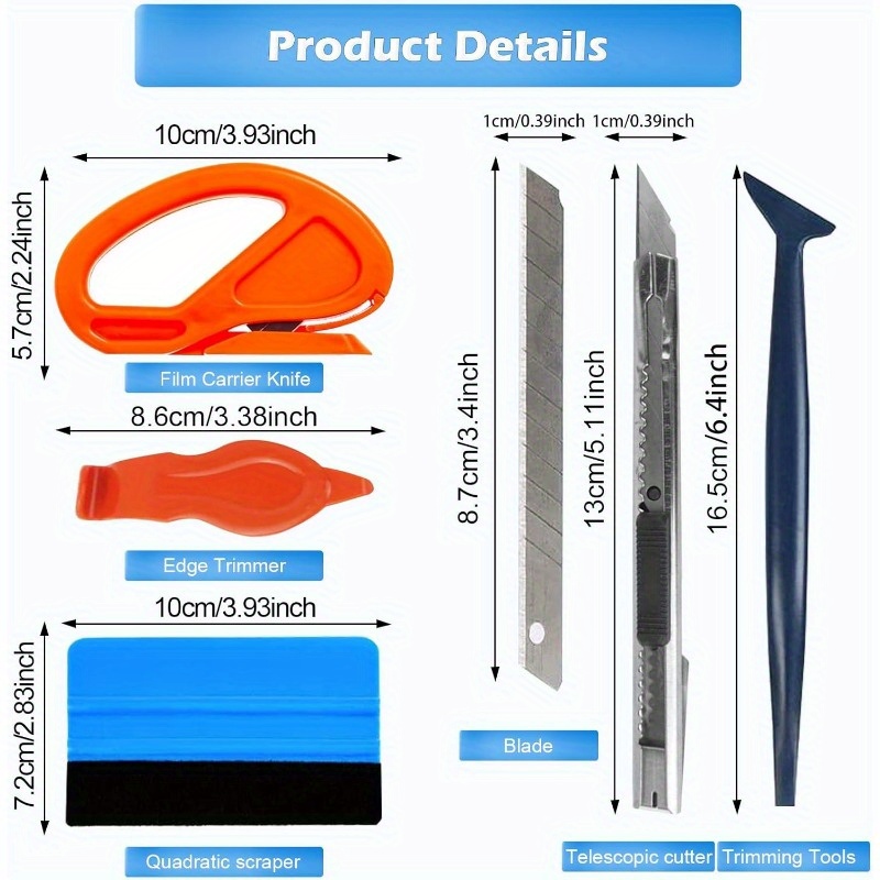 Vehicle Vinyl Wrap Window Tint Film Tool Kit Include Felt - Temu United ...