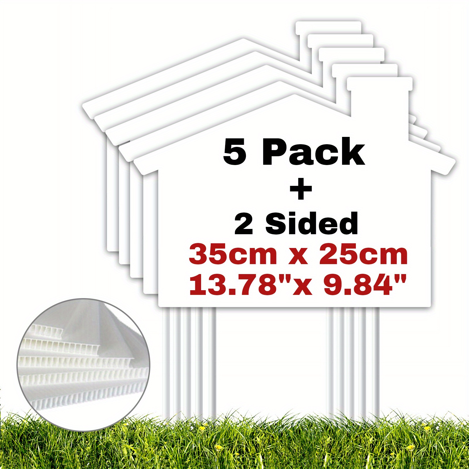 Plastic Yard Signs Stakes Double sided Clip Waterproof - Temu Canada