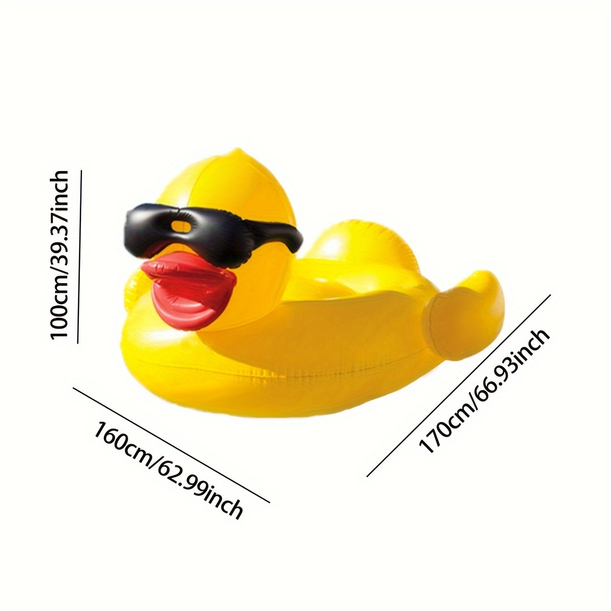 Giant Duck Inflatable Float Pvc Water Raft Dual Drink - Temu Australia
