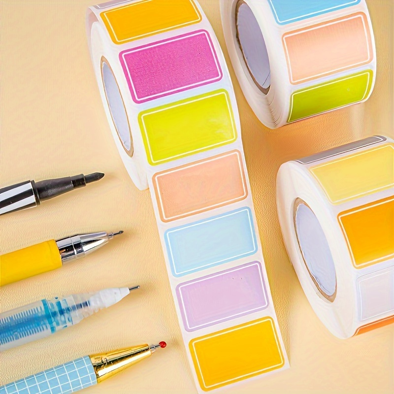 Colored Label Stickers Self adhesive Labels Waterproof Self - Temu Canada