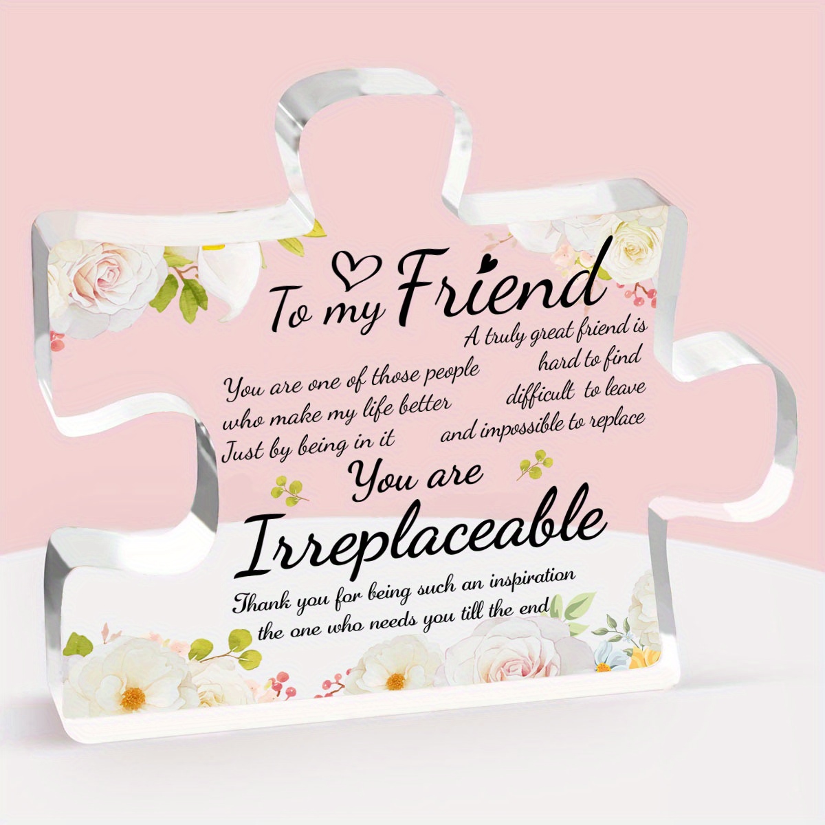 Acrylic Friendship Appreciation Plaque Classic Tabletop - Temu Australia