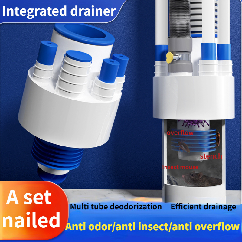 Anti odor Kitchen Sewer Pipe Integrated Sink Drainage System - Temu ...