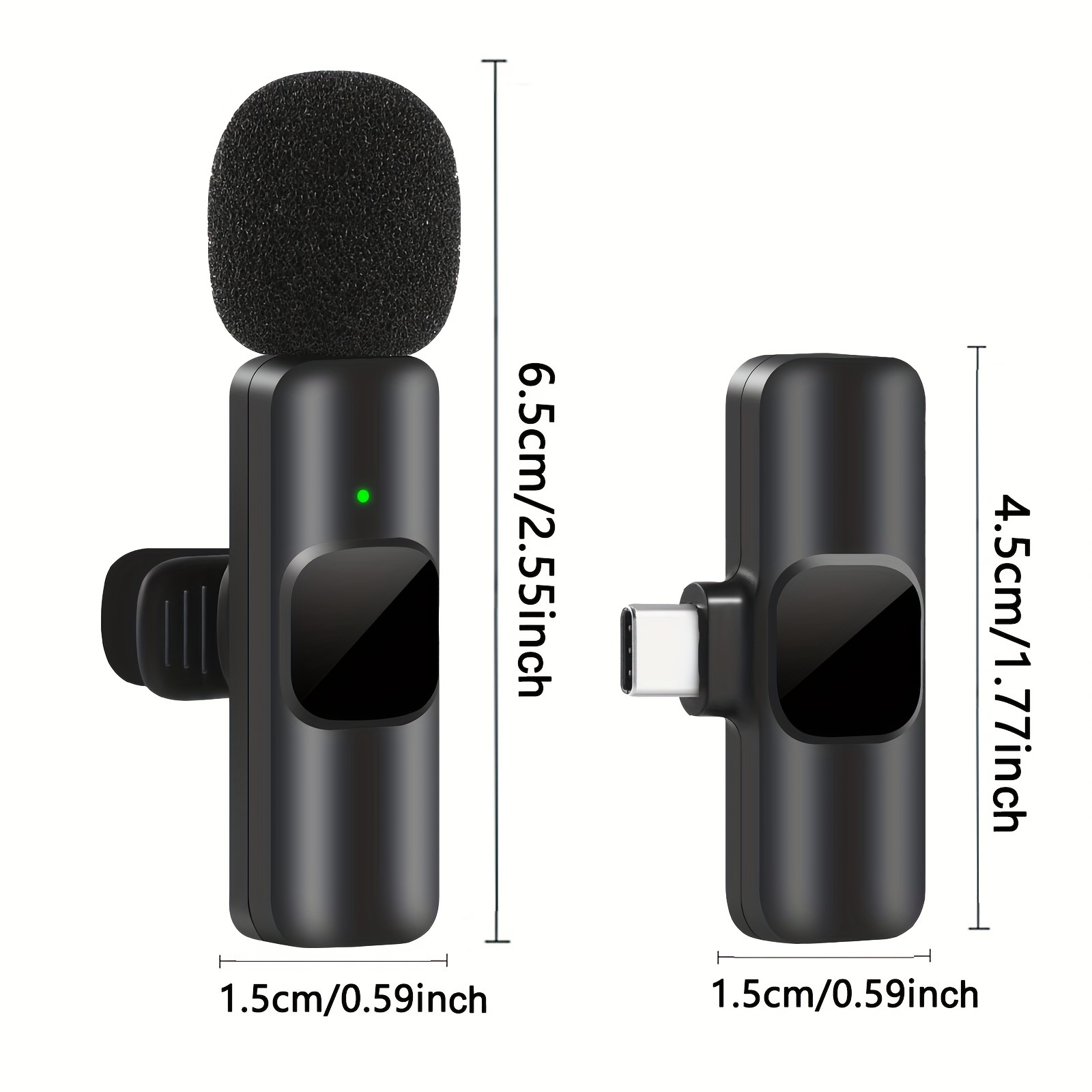 professional mini wireless lavalier microphone usb c - Temu