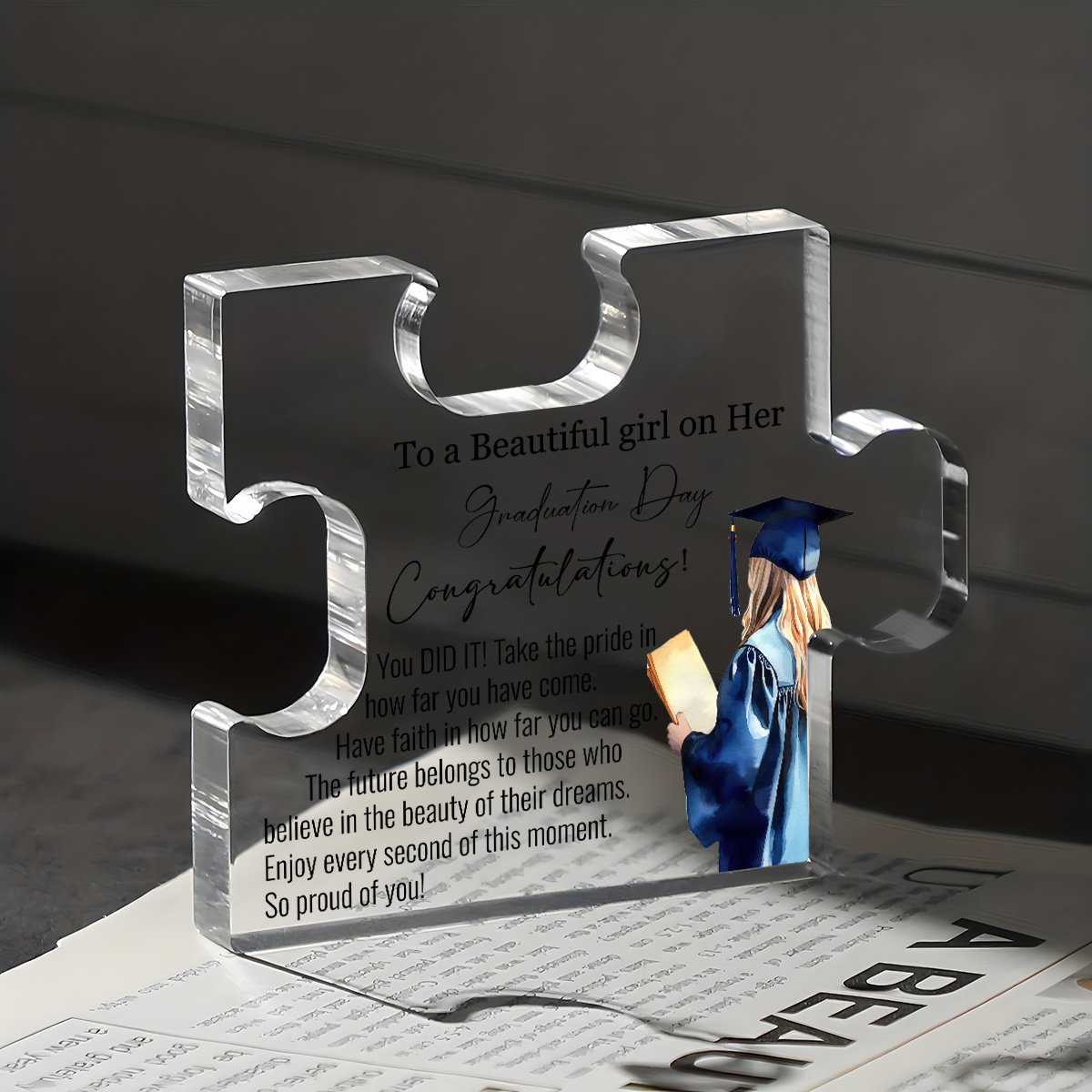 2024 Graduation Inspirational Acrylic Gift: A Brave Souvenir - Temu United