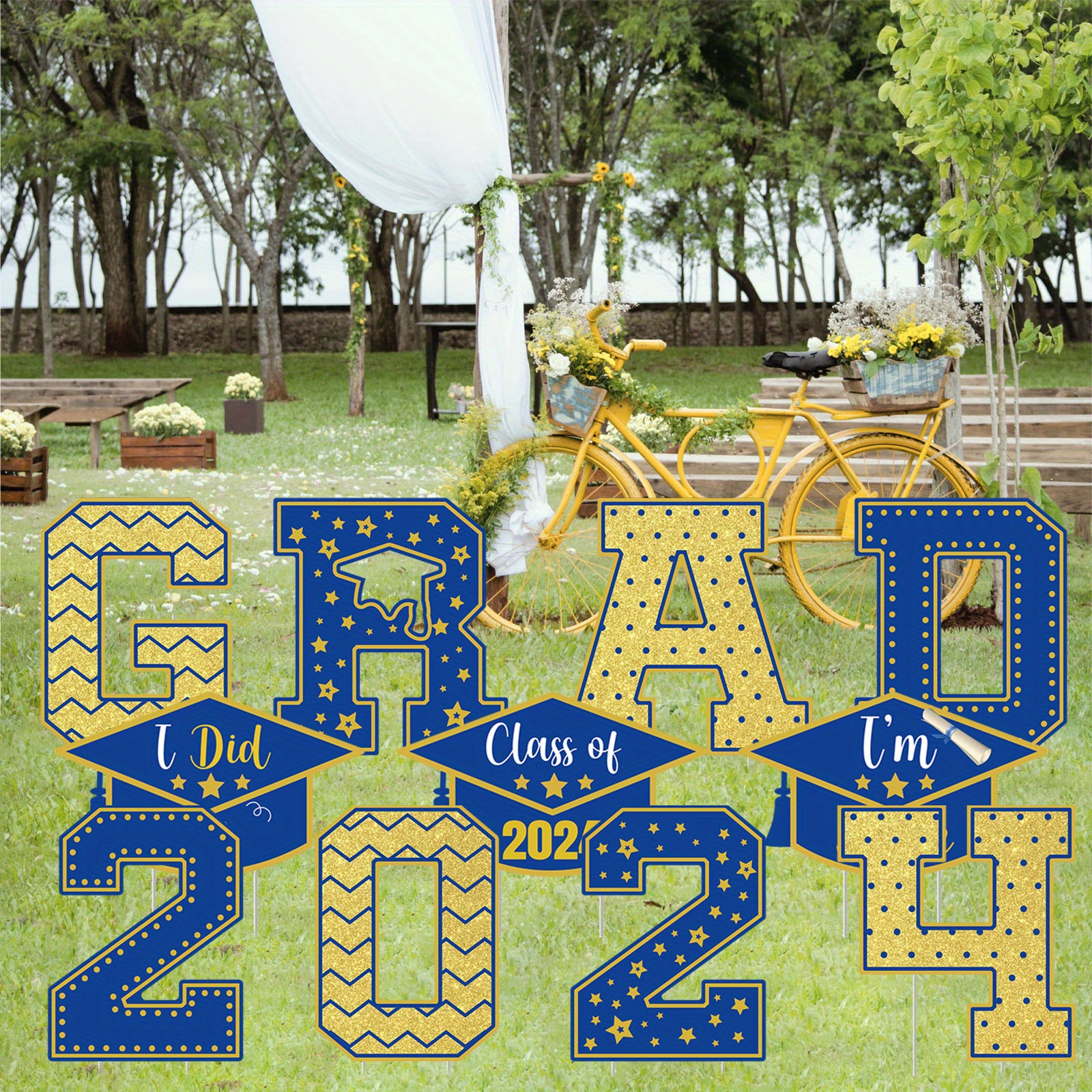 Graduation Decoration Class 2024 Grad Yard Signs - Temu