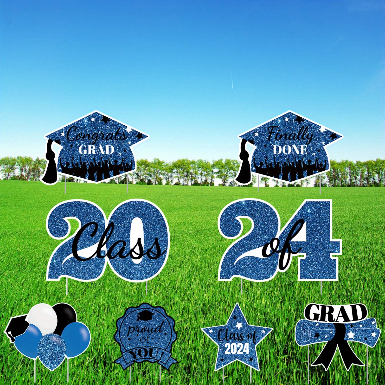 Graduation Yard Sign Stakes Decorations Congrats Grad Class - Temu Canada