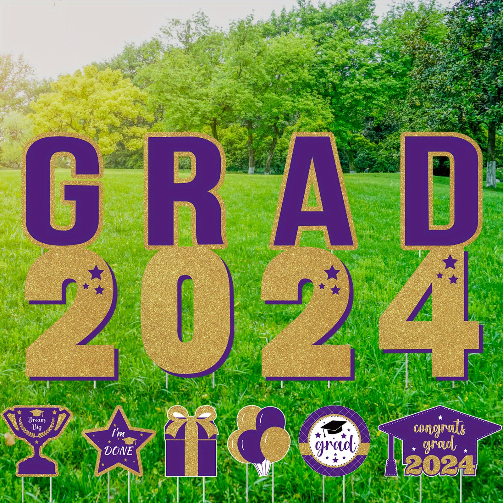 Graduation Party Yard Signs Class 2024 Congrats Grad Lawn - Temu Saudi