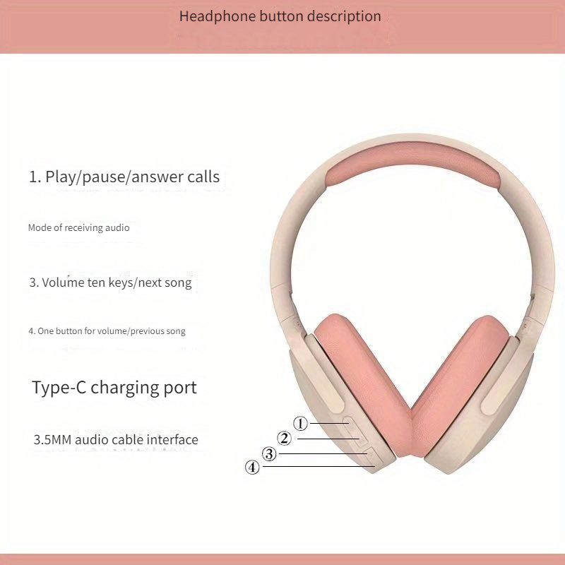 Wireless Headphones 2961 ear Wrap Style Retractable Cable - Temu United ...