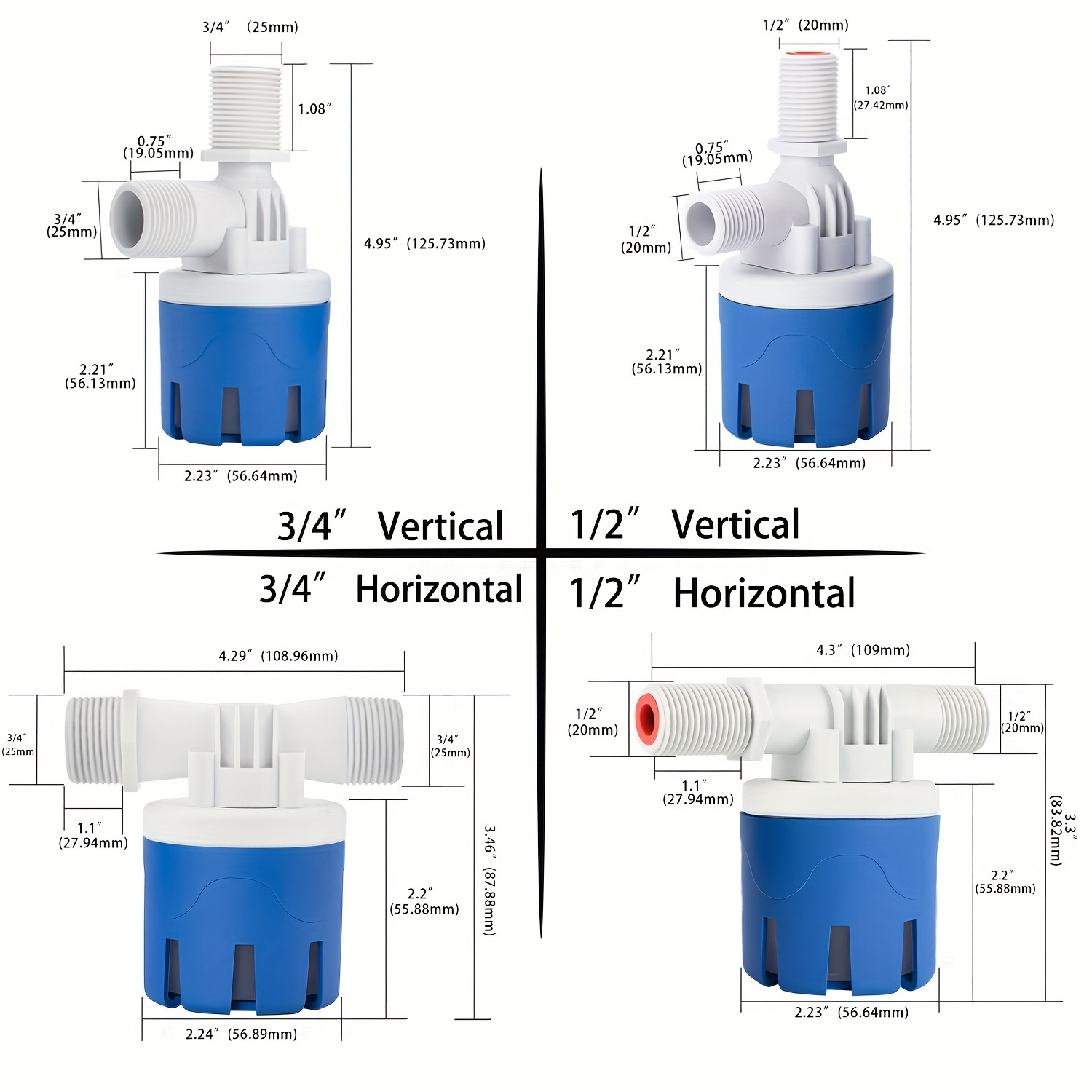 Automatic Water Level Control Valve Mini Plastic Float Valve - Temu ...