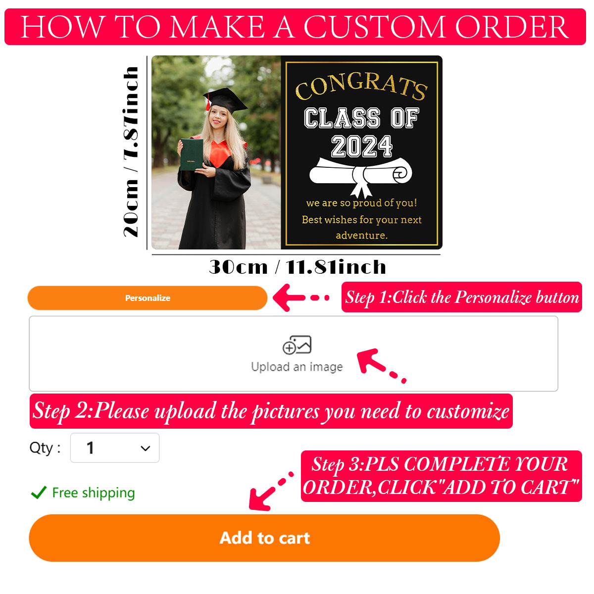 Custom Graduation Backdrop 2024 Graduation Party Decorations - Temu New ...