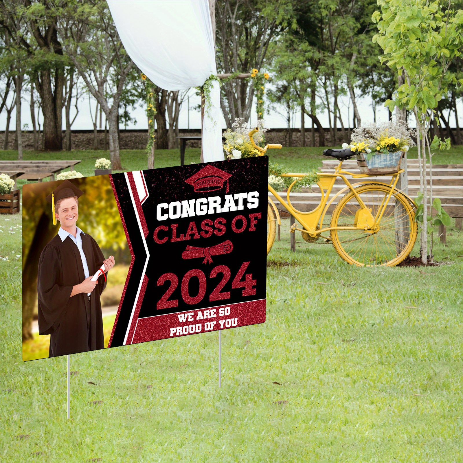 Custom Graduation Backdrop 2024 Graduation Party Decorations - Temu ...