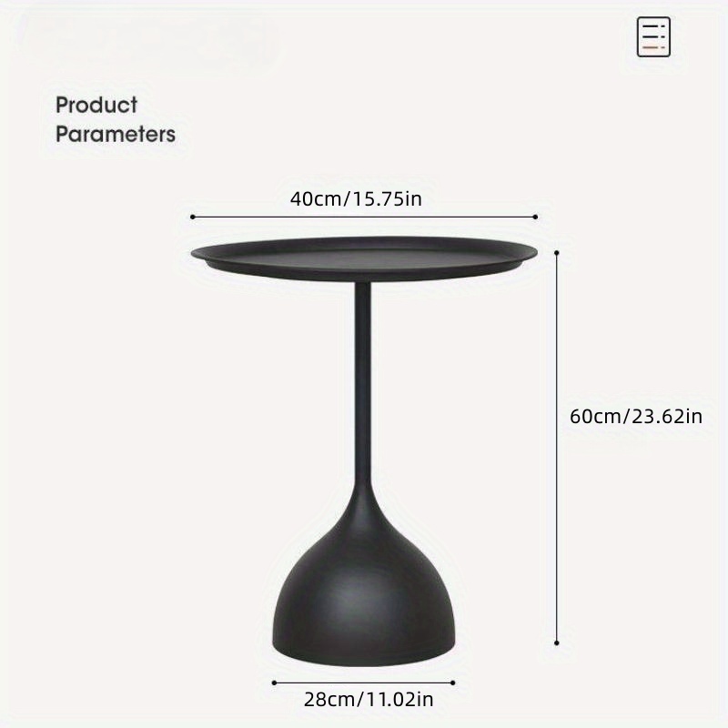 Minimalist Cast Iron Side Table Space saving Pedestal Base - Temu ...