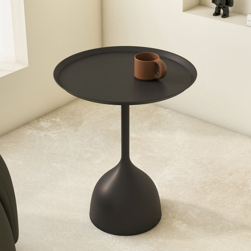 Minimalist Cast Iron Side Table Space saving Pedestal Base - Temu ...