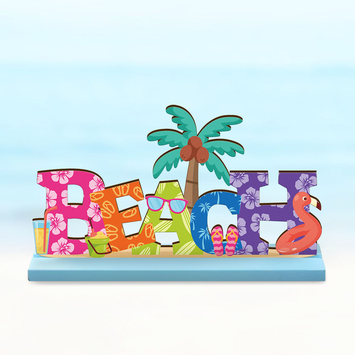 Coastal Beach Theme Wooden Letter Sign Hawaiian Luau Party - Temu Australia