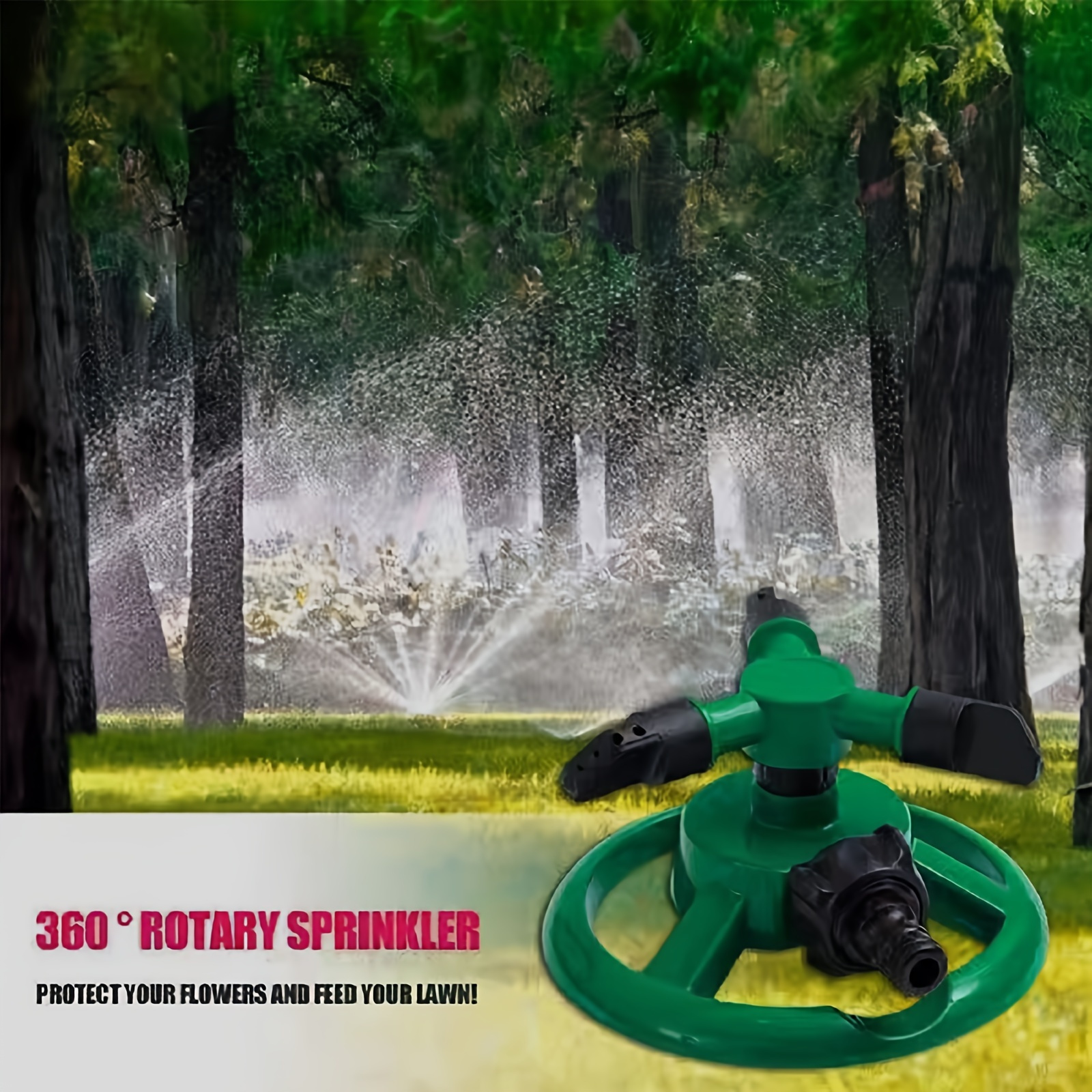 360° Rotating Lawn Sprinkler Tow behind Style Base Universal - Temu United