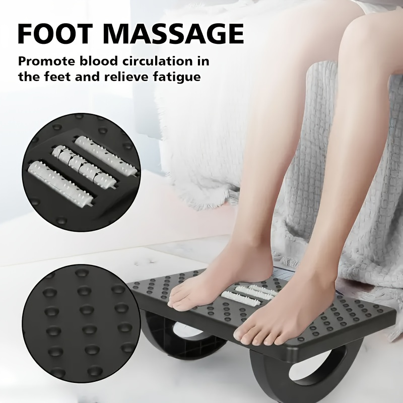 Ergonomic Under-desk Massage Footrest - Durable Plastic Office ...