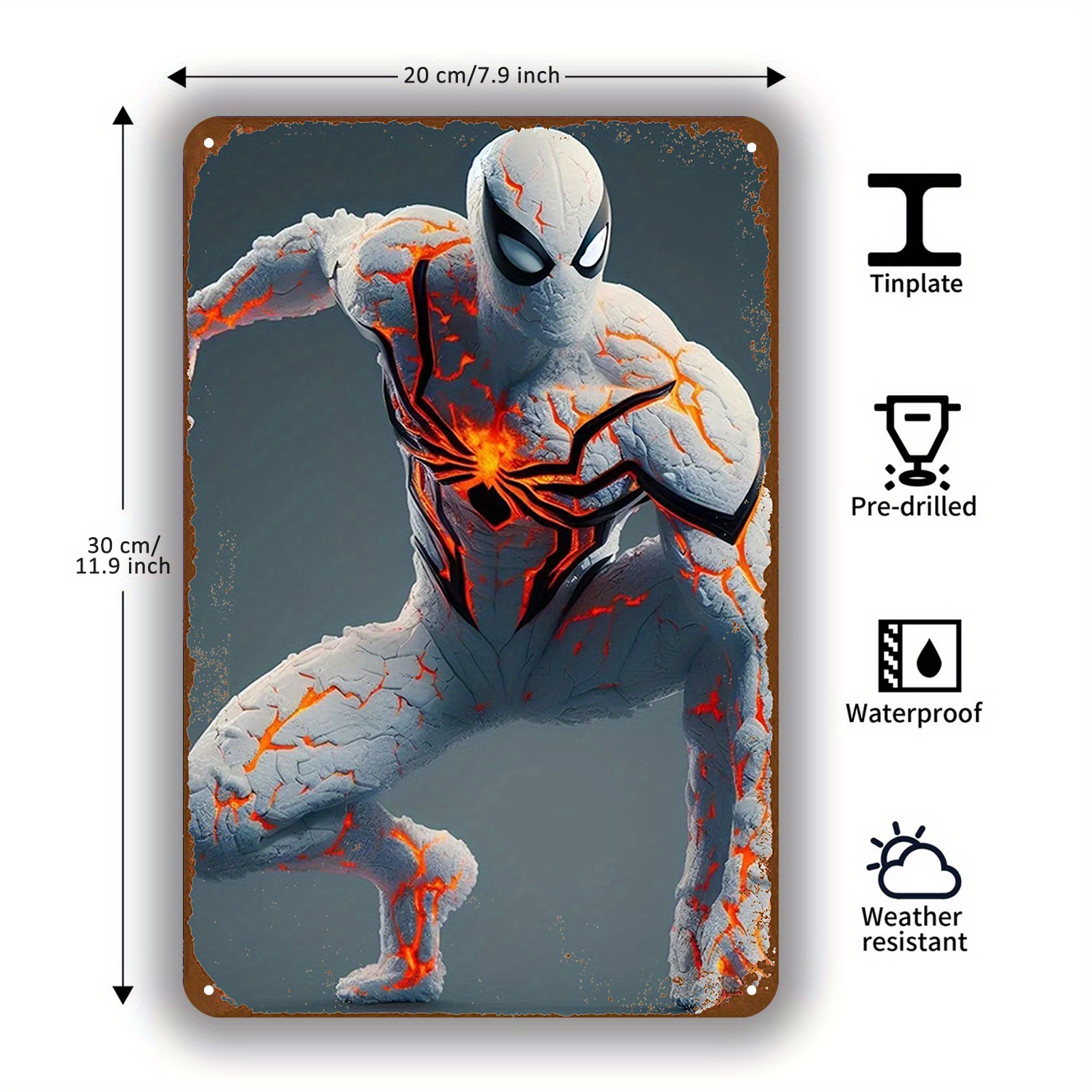 Art Aluminum Decorative Sign Superhero Theme Wall - Temu