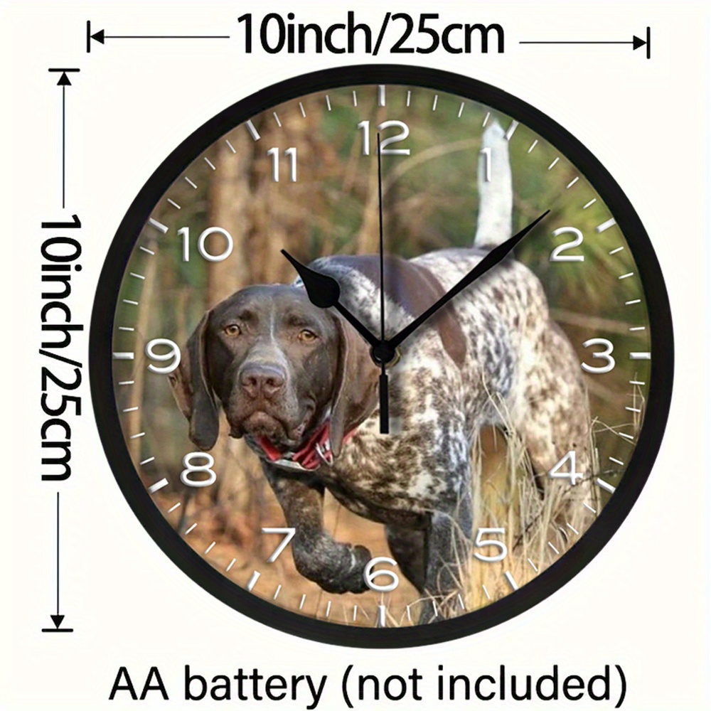 Dog themed Wall Clock Classic Plastic Decor Home - Temu