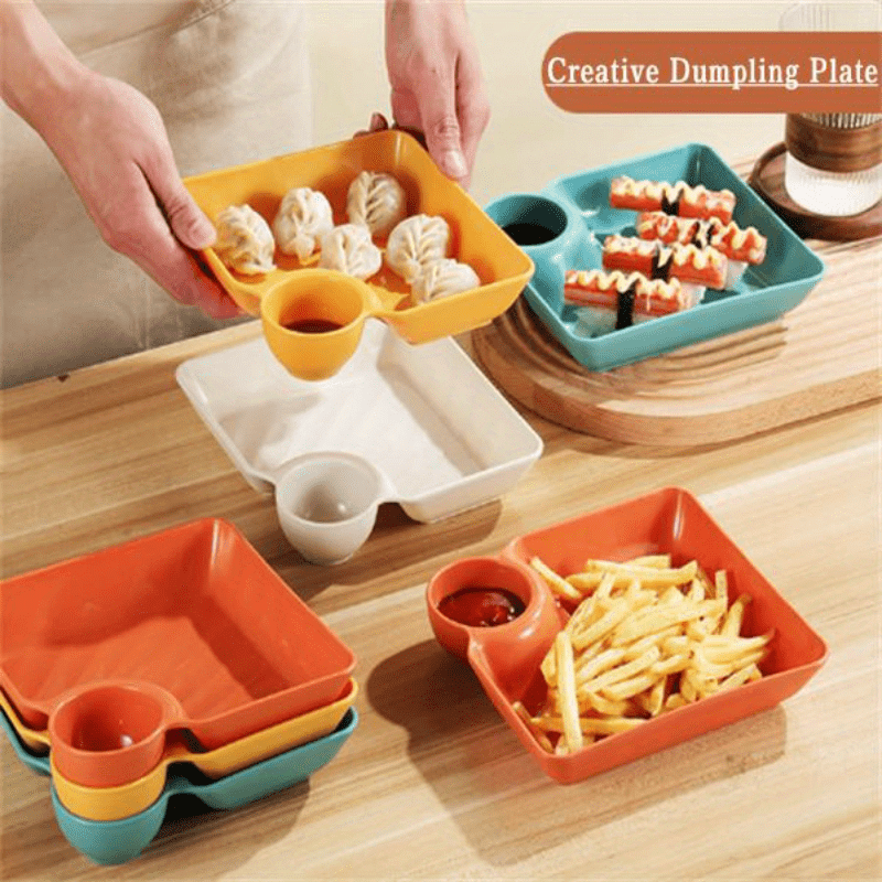 Plates Dividers Dipping Perfect - Temu