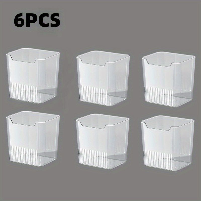 6 Pack Jit Clear Fridge Organizer Bins Stackable Bpa Free Plastic ...