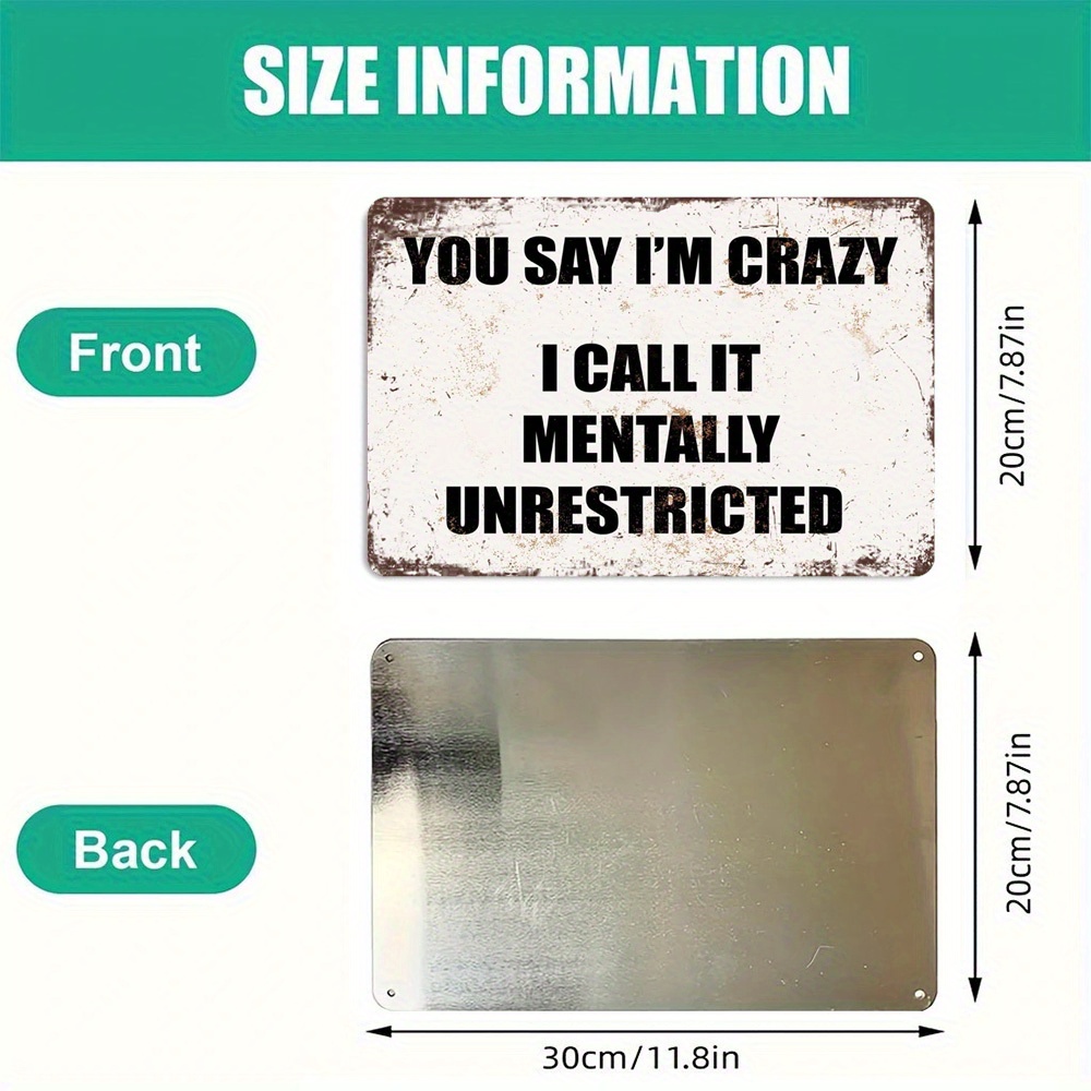 Inspirational Quote Wall Art Humorous Motivational Metal - Temu