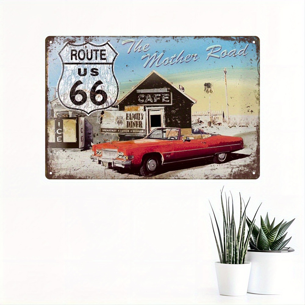 Vintage Metal Sign Set Retro Us - Temu