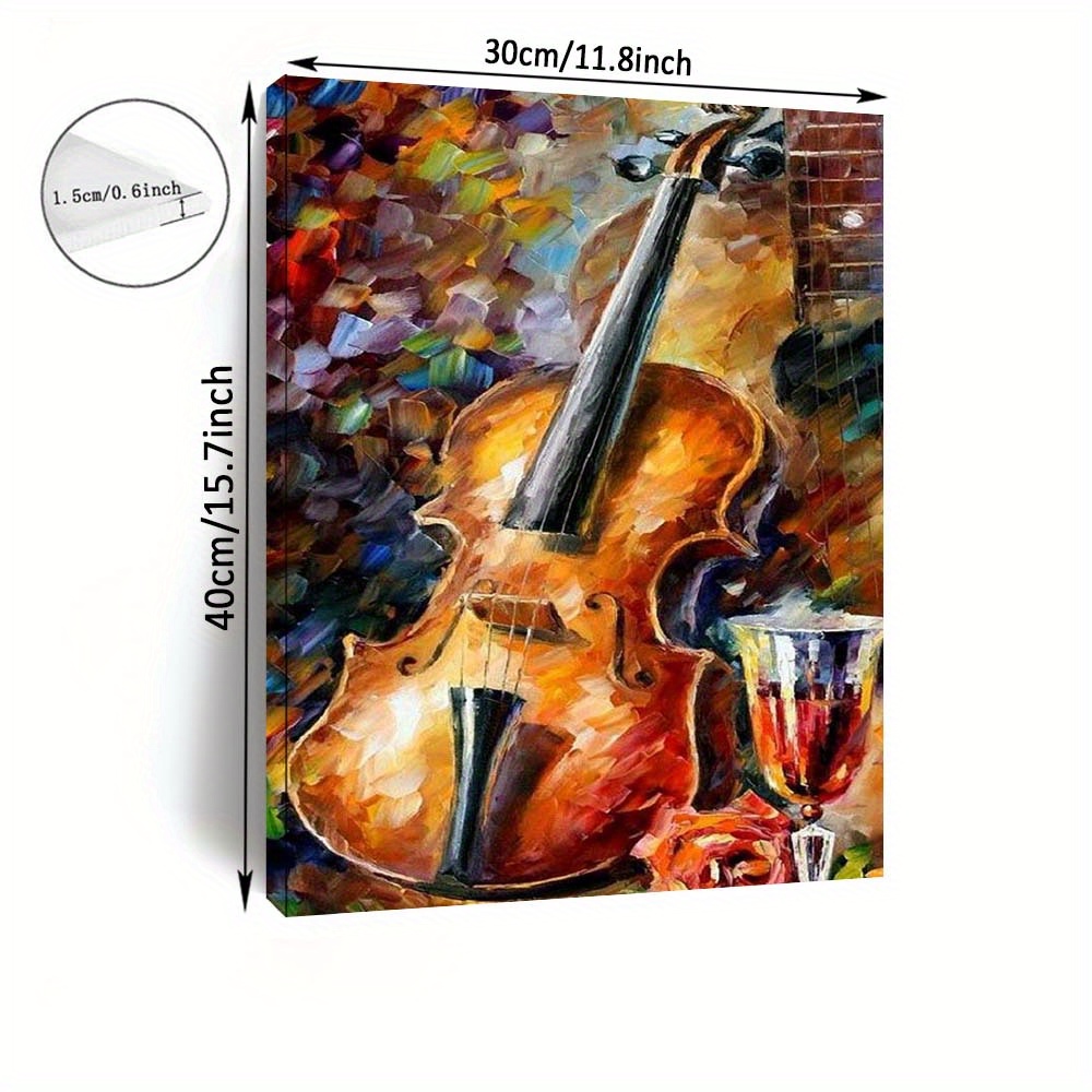 Classic Violin Canvas Wall Decorative - Temu