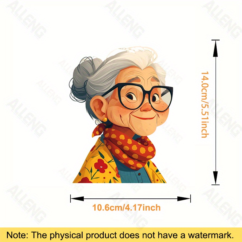 Vibrant Grandma Decal Polyvinyl Chloride - Temu
