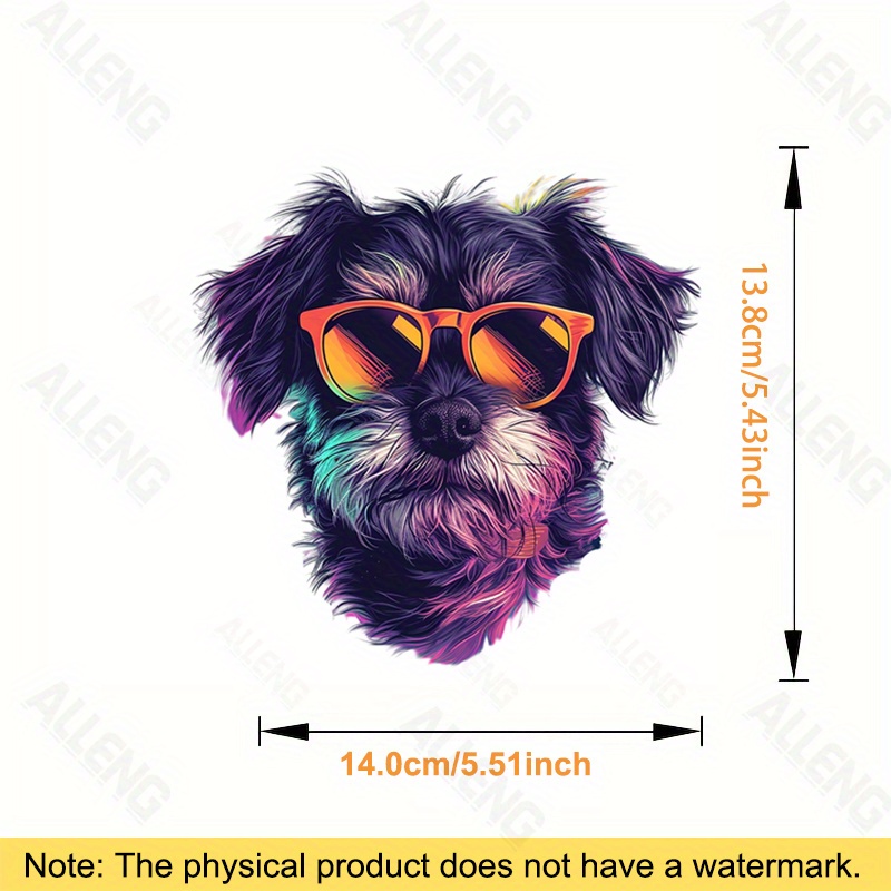Polyvinyl Chloride Vinyl Decal Dog Glasses - Temu