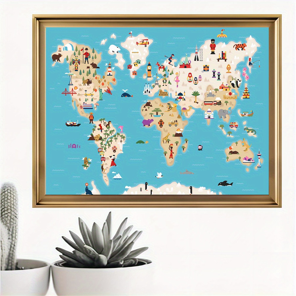 world maps sold on Temu United States
