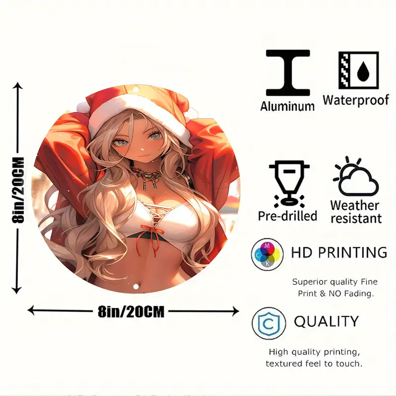 1개 알루미늄 금속 간판 2d 인쇄 디자인 포함 빈티지 스타일 둥근 간판 가정 및 정원 장식용 내구성 날씨 Temu