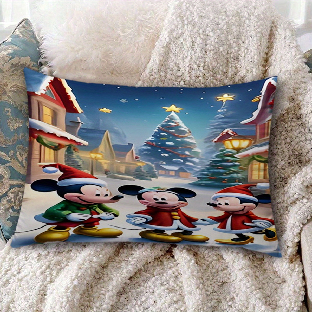 [허가된]Jit 1pc 직사각형 베개 커버 애니메이션 디자인 베개 짧은 플 - Temu