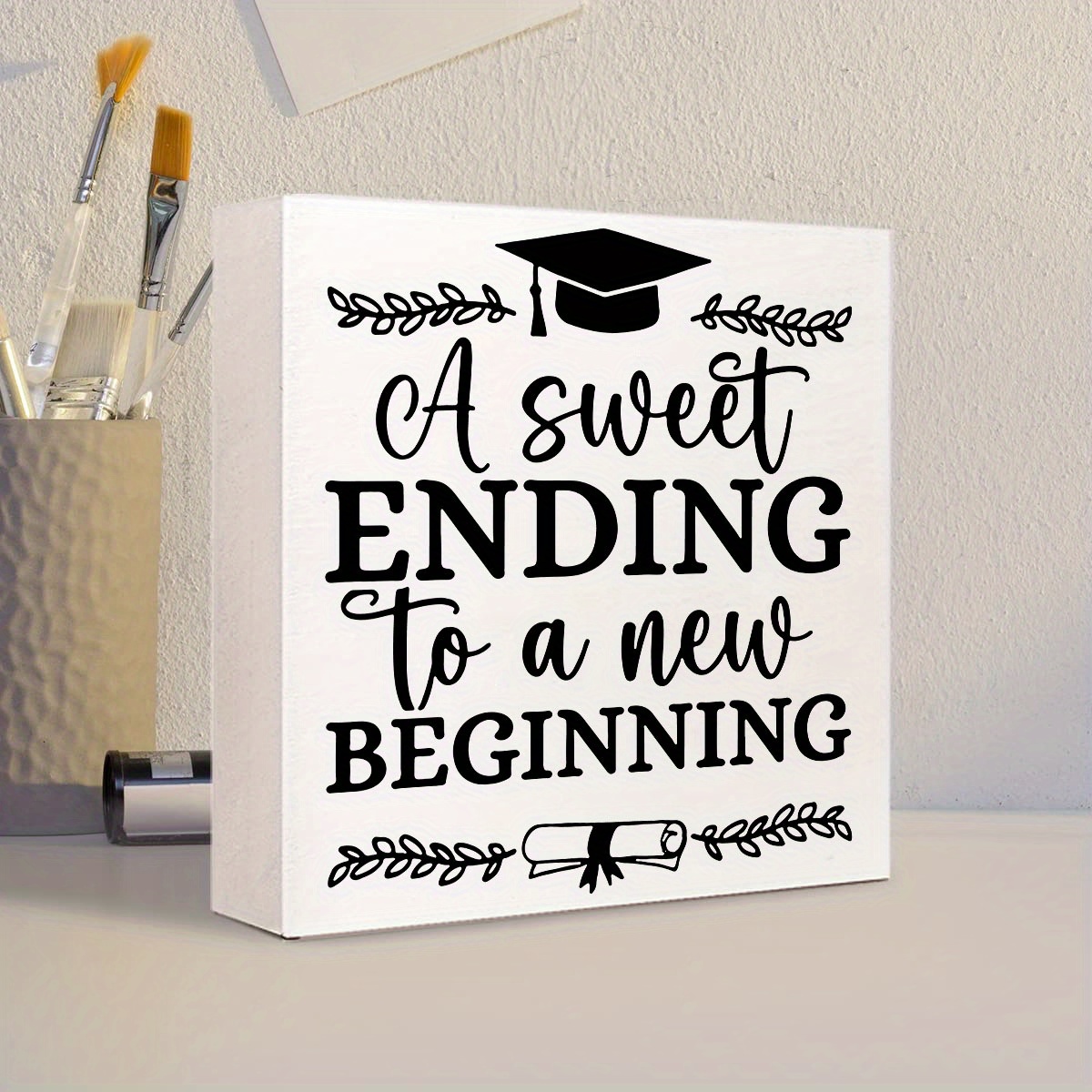 Graduation Gift Decorations Graduation Quote Wood Box Sign - Temu