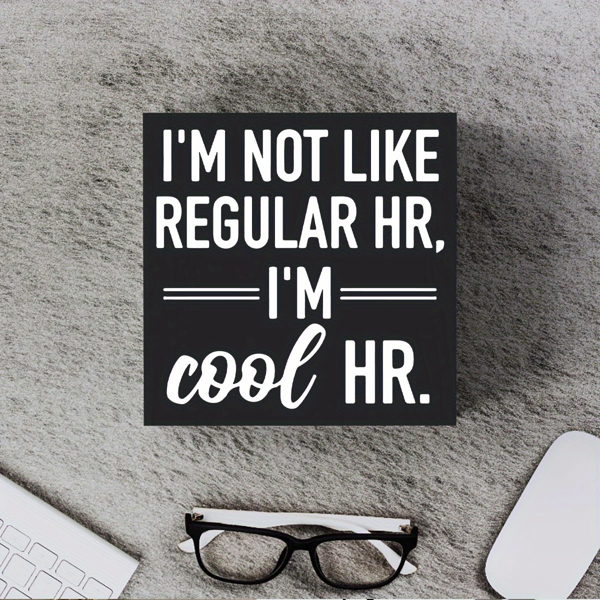 Wooden Cool Hr Themed Desk Sign Fun Office - Temu