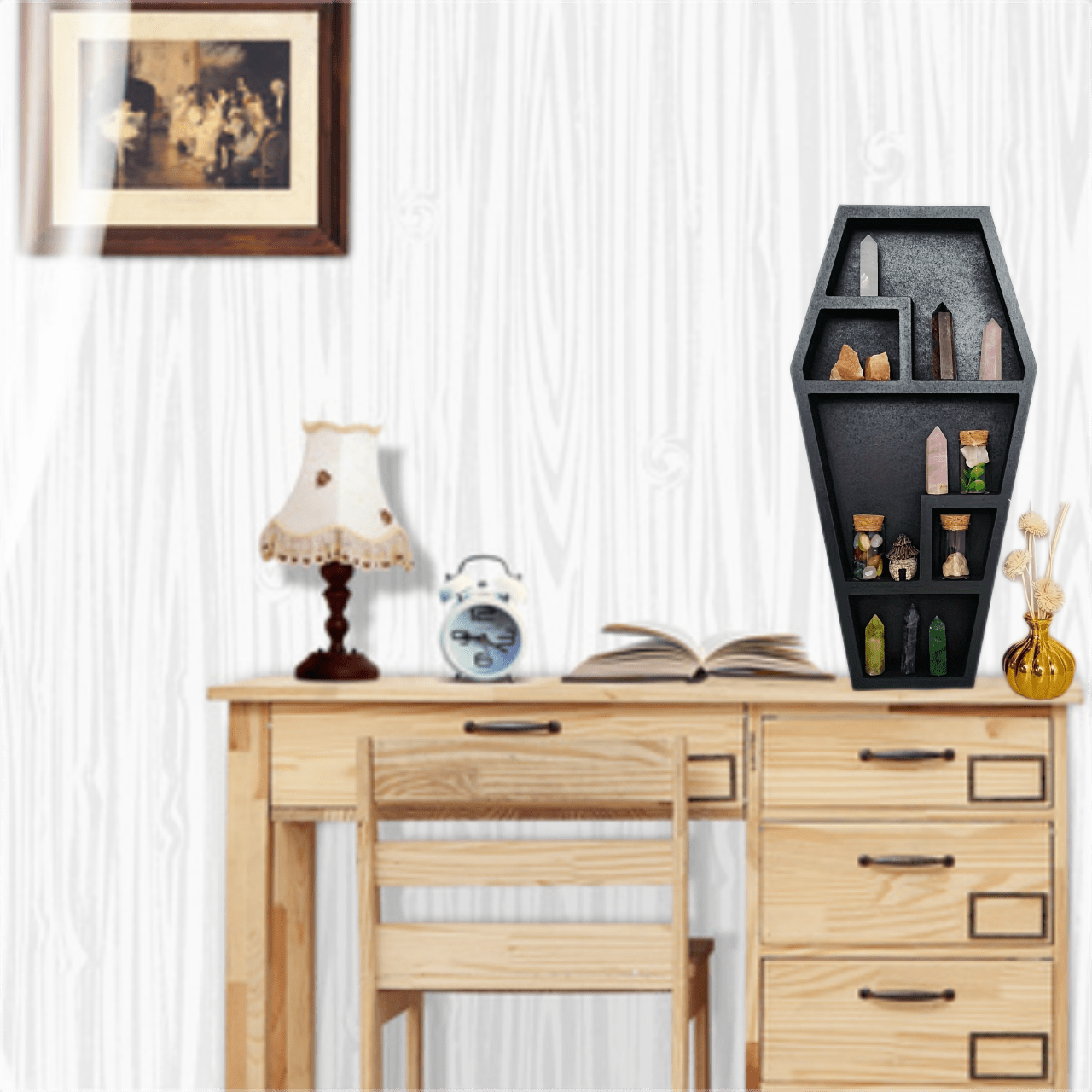 Coffin Shaped Storage Rack Crystal Display Stand Gothic - Temu Australia