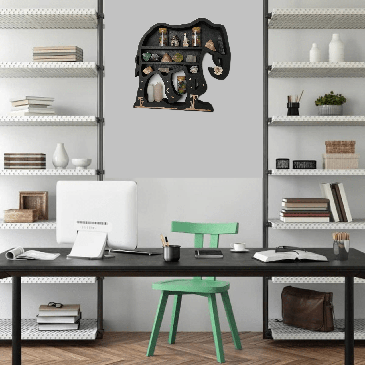 elephant shaped crystal storage rack wooden crystal storage - Temu New ...