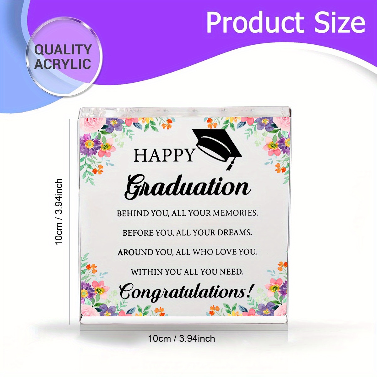 Inspirational Acrylic Graduation Gift Women Colorful Perfect - Temu