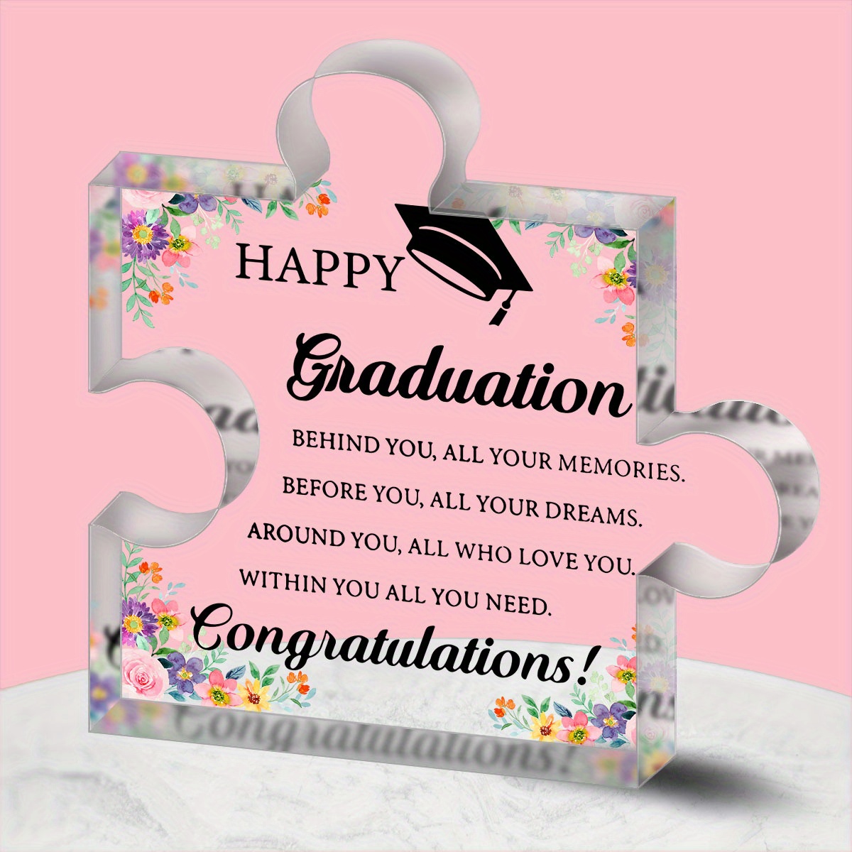 Inspirational Acrylic Graduation Puzzle Piece Keepsake Class - Temu ...