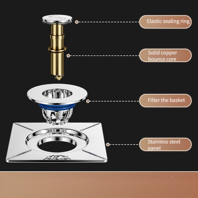 304 Stainless Steel Square Floor Drain Filter Basket Pop - Temu Canada