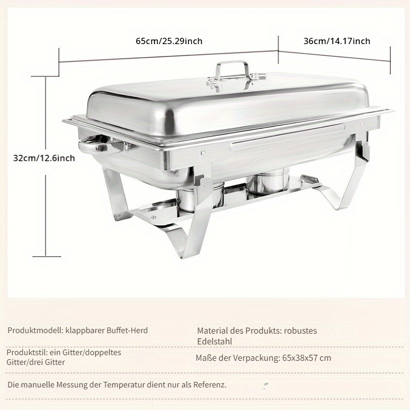 Faltbares Buffet set Edelstahl Quadratische Rechteckige - Temu Germany