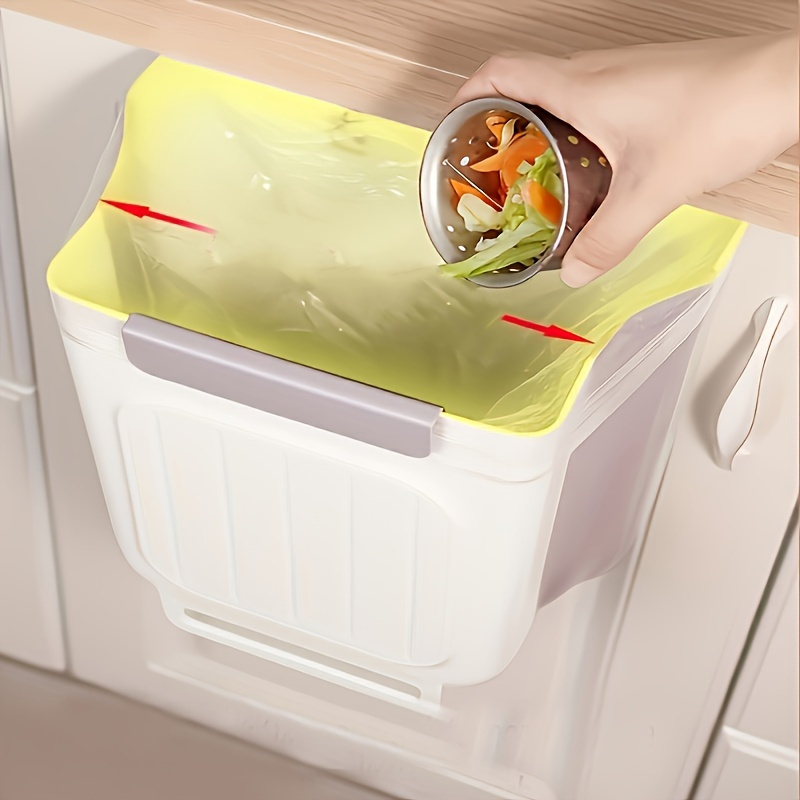 Foldable Kitchen Trash Wall Mounted Rectangle Plastic Waste - Temu ...