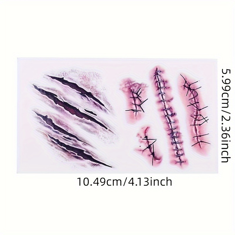 Realistic 3d Blood Temporary Tattoos Waterproof Horror - Temu Canada